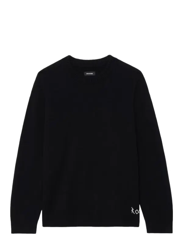 Zadig&Voltaire Oversized Embroidered Knit Jumper - Black