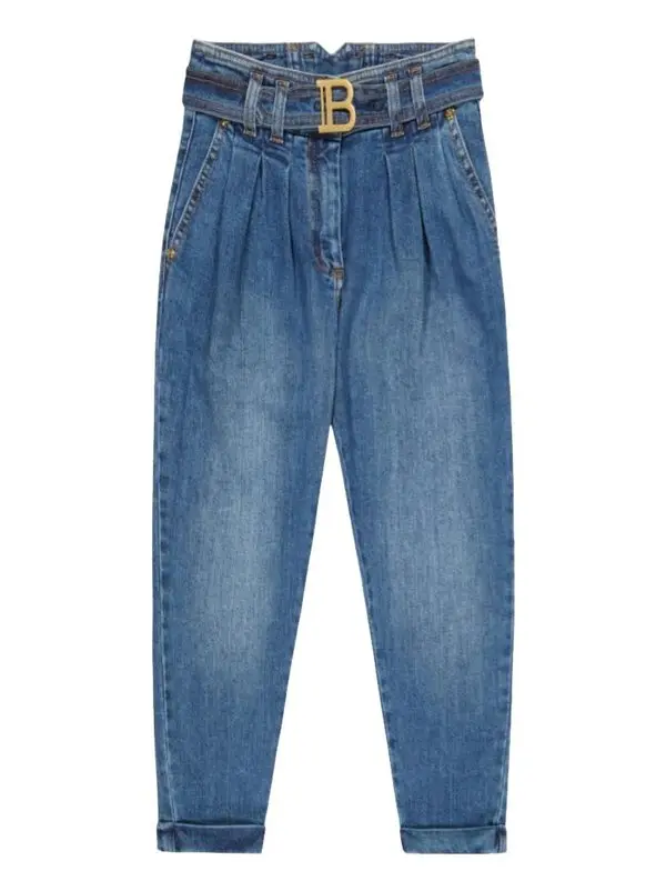 Balmain Logo Jeans - Blue