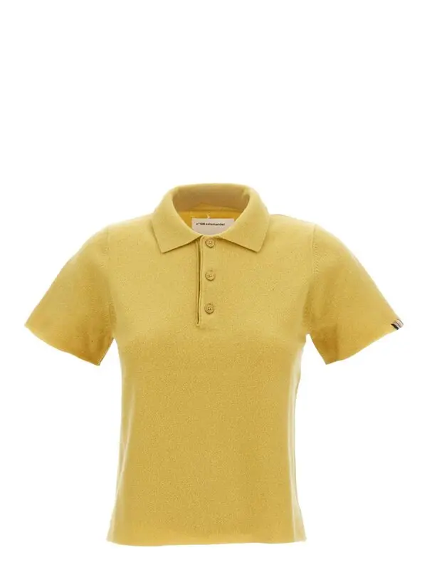 EXTREME CASHMERE X Short Sleeve Polo Top - Yellow