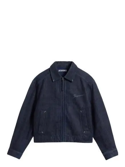 Jacquemus The Canevas De-nîmes Denim Jacket - Dark Blue