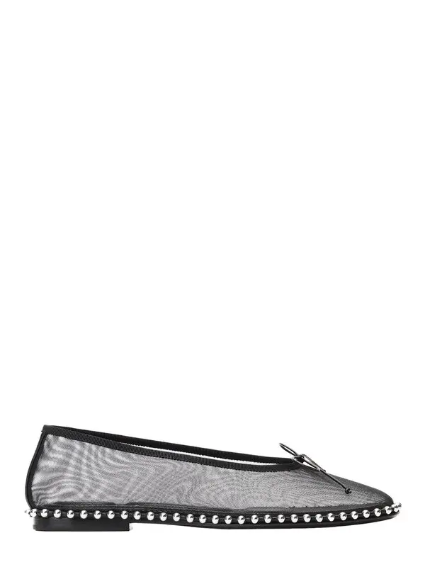 Alexander Wang Studded Mesh Ballet Flats - Black