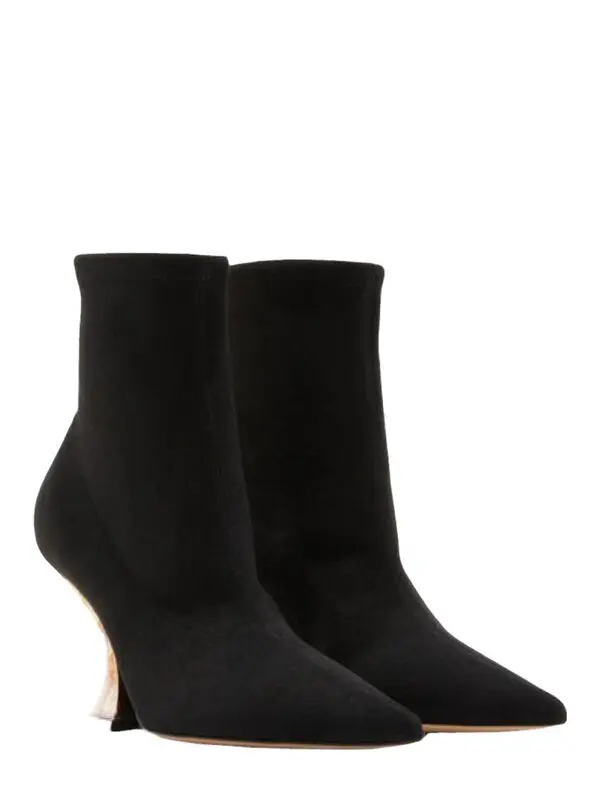 Casadei Elodie Sculpted Heel Ankle Boots - Black