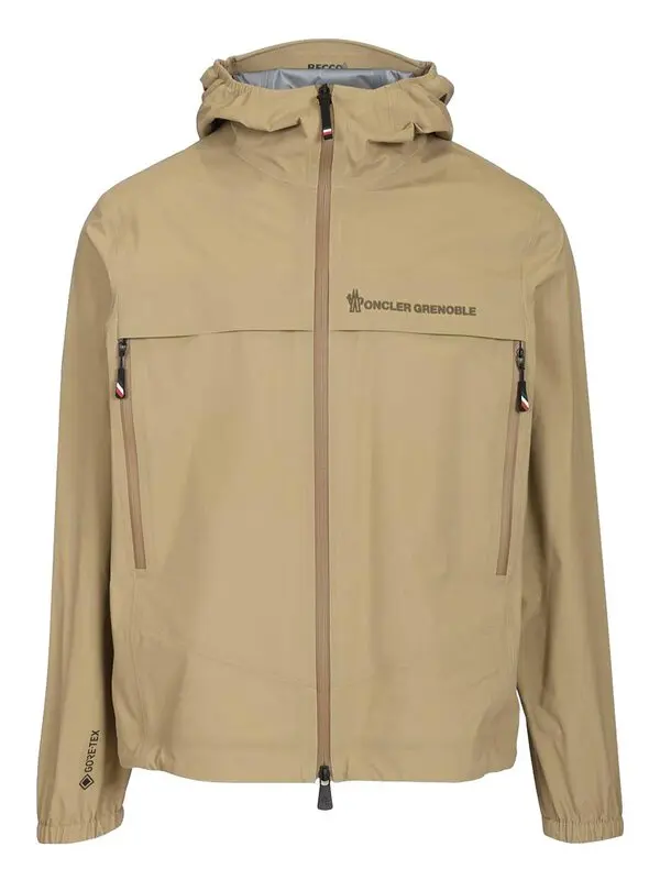 Moncler Hooded Shell Jacket - Light Brown