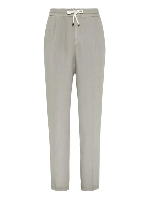 Brunello Cucinelli Elasticated Waistband Drawstring Pants - Grey