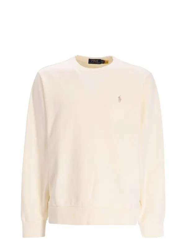 Polo Ralph Lauren Loopback Fleece Sweatshirt With Embroidered Logo - White