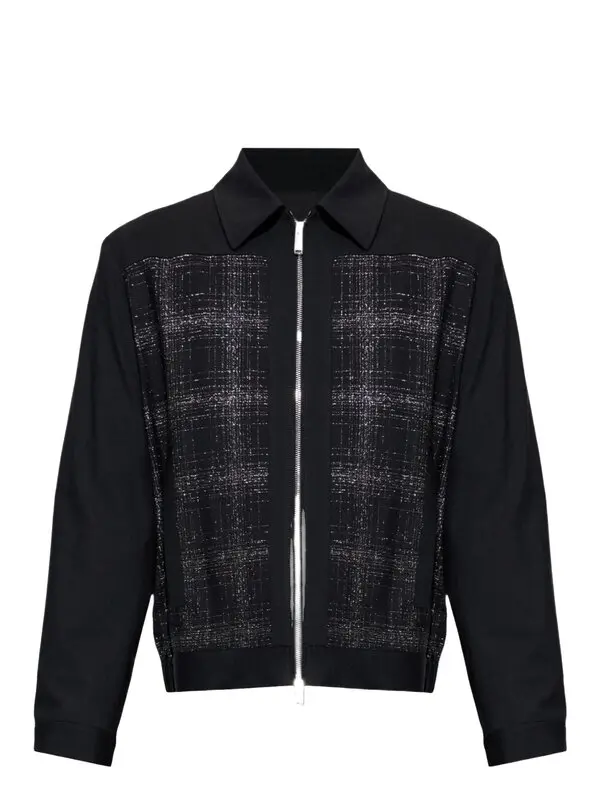Dsquared2 Evening Check Zipped Bomber Jacket - Black