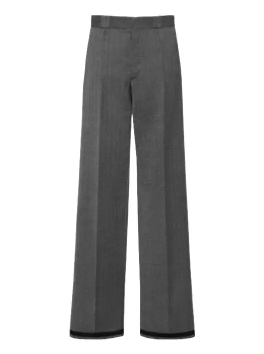 MAISON MARGIELA Wool-blend Tailored Trousers - Anthracite