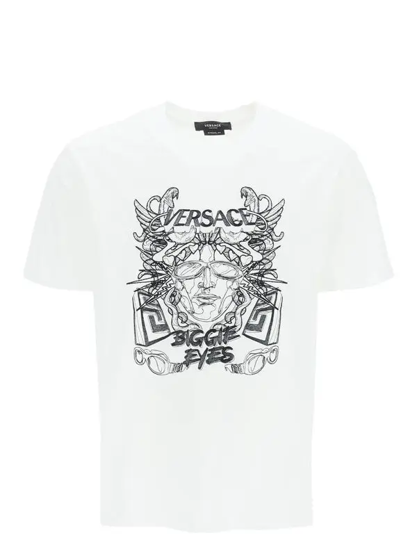 Versace Medusa Head-printed Crewneck T-shirt - Gray