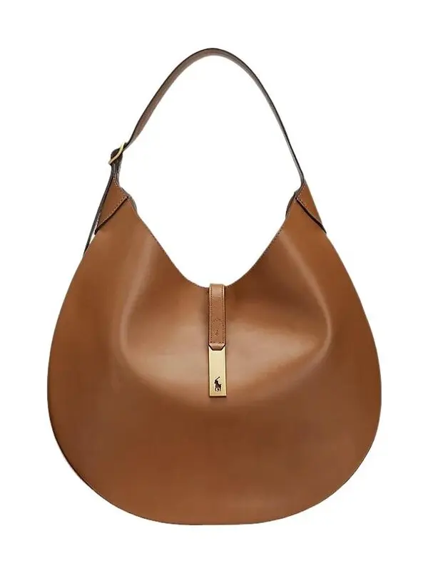Polo Ralph Lauren Large Shoulder Bag With Metal Fittings - Tan