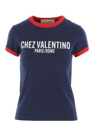 Valentino Garavani Chez Printed Crewneck T-shirt - Blue