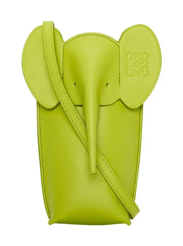 Loewe Elephant Pocket Shoulder Bag - Grassland Green