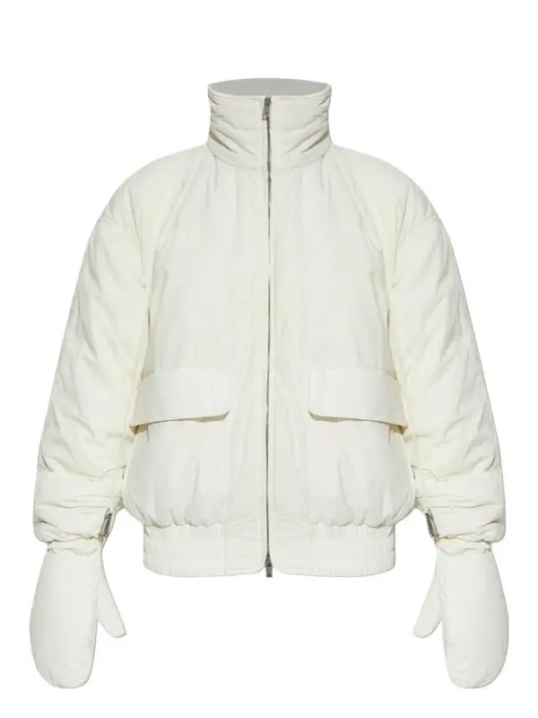 GOLDEN GOOSE Attached Gloves Padded Jacket - White
