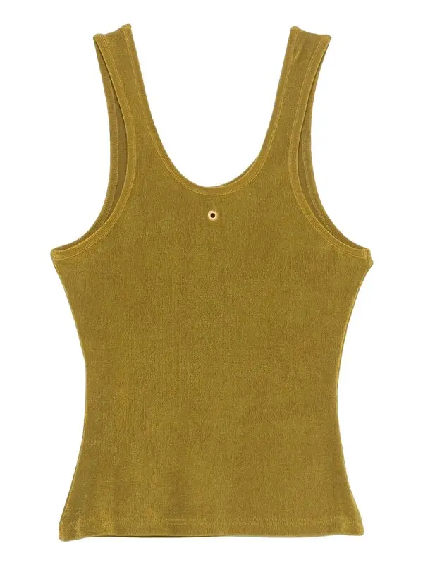 Ami Ribbed Tank Top - Apple-green