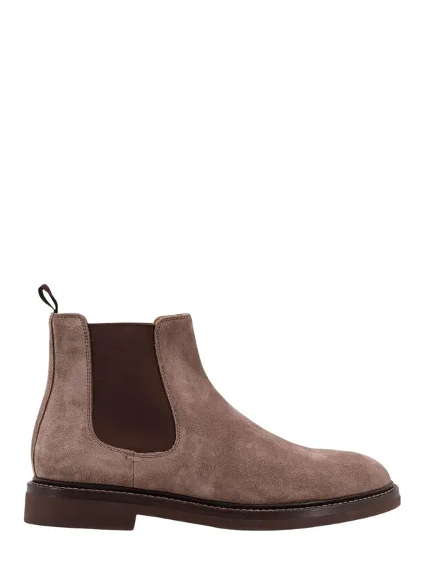 Brunello Cucinelli Elasticated-panel Chelsea Ankle Boots - Brown