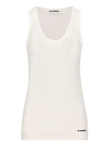 JIL SANDER Sleeveless Tank Top - White