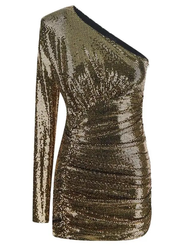 Alexandre Vauthier One-shoulder Sequin Dress - Black