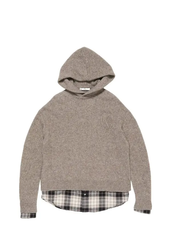 Acne Studios Layered Yak-blend Hoodie - Nude