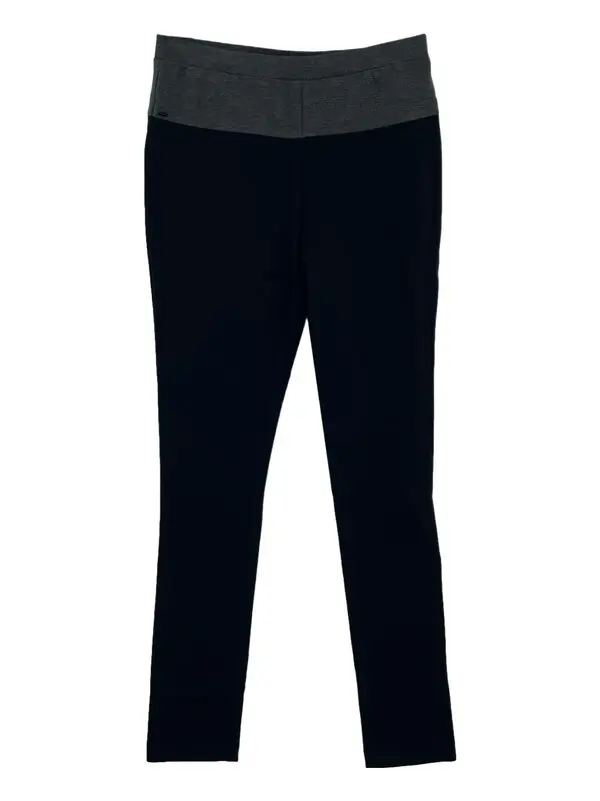 Emporio Armani Elasticated Color-blocked Casual Pants - Black