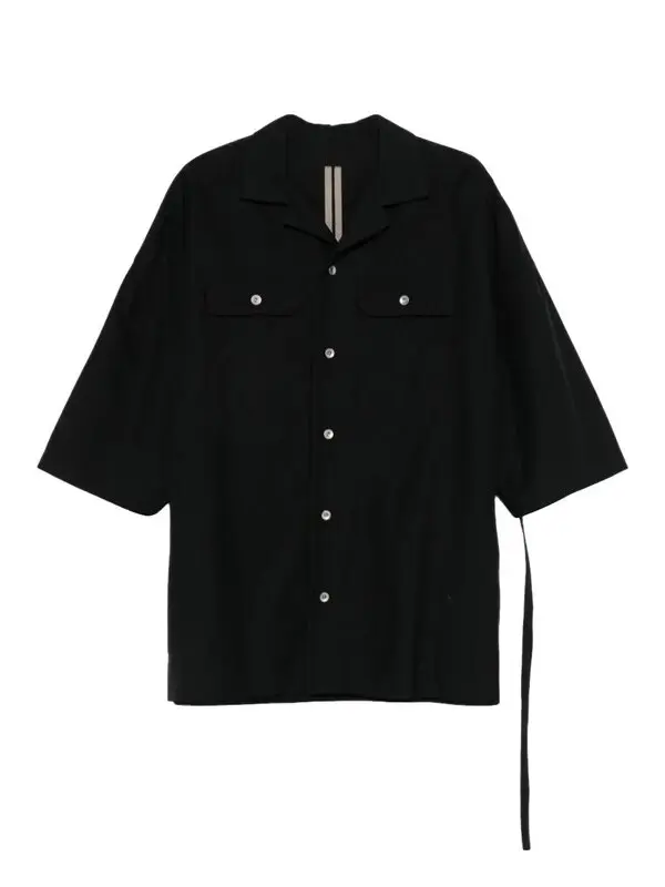 Rick Owens Magnum Tommy Drawstring Shirt - Black
