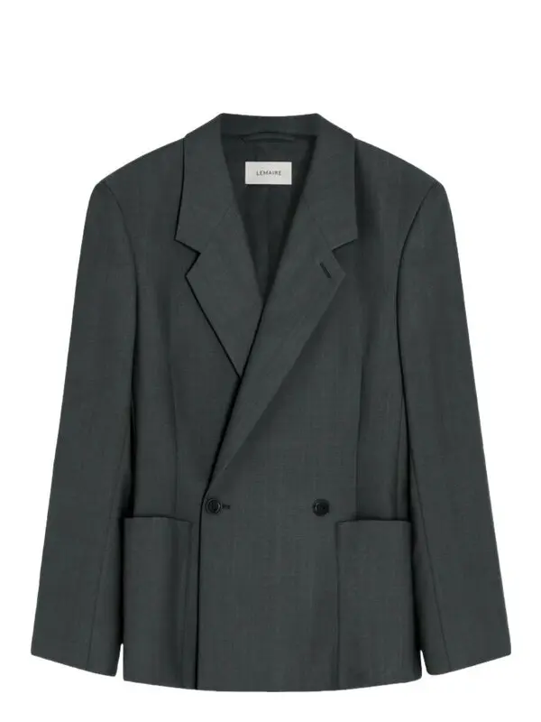 LEMAIRE Double-breasted Tailored Jacket - Grey
