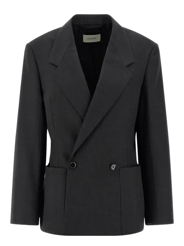 LEMAIRE Double-breasted Tailored Jacket - Grey