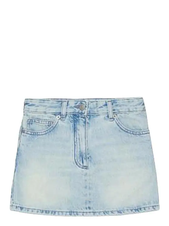 MAISON MARGIELA Denim Skirt With Belt Loops - Green
