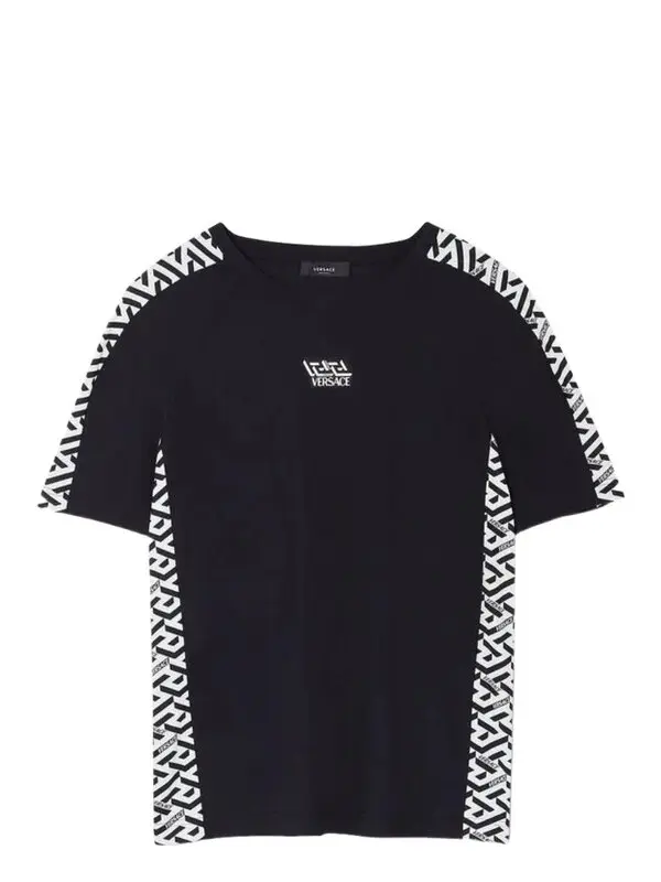 Versace La Greca Panel Short-sleeve T-shirt - Black
