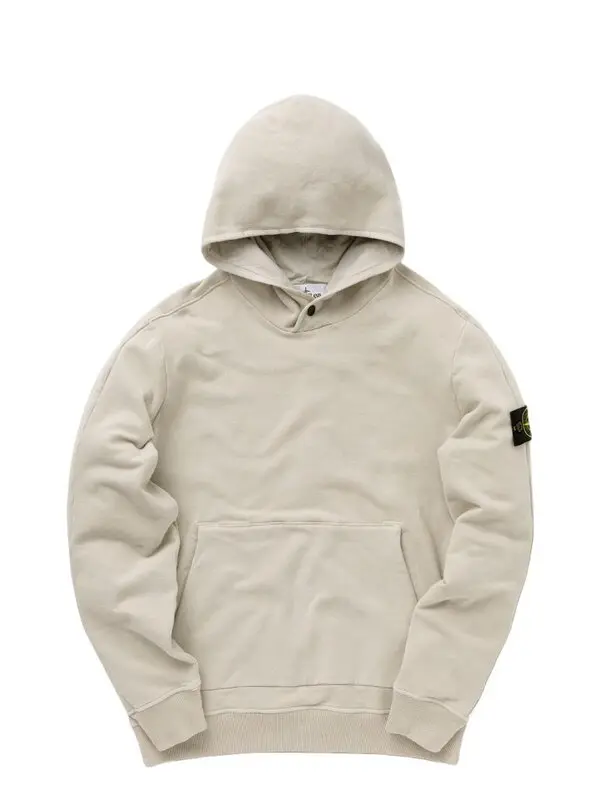 Stone Island Compass Patch Long Sleeve Hoodie - Gypsum Color