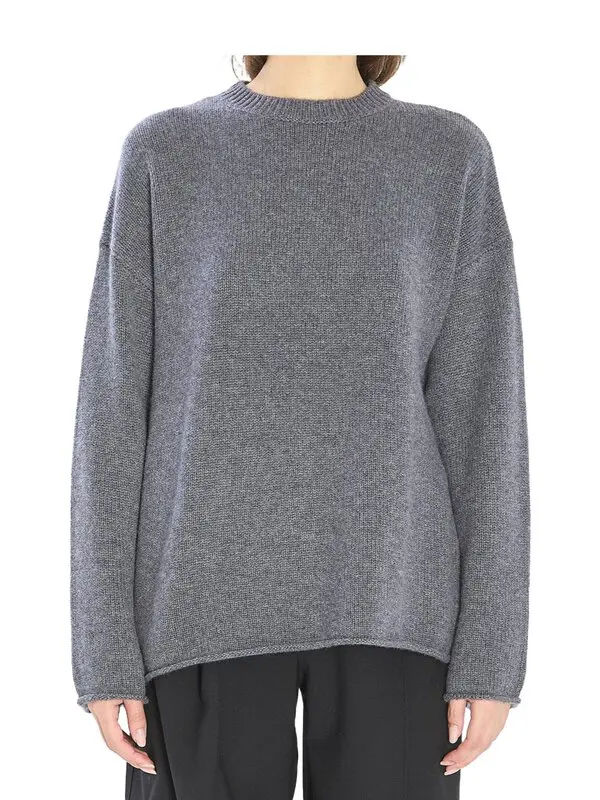 LISA YANG Kristy Crew Neck Sweater - Gray