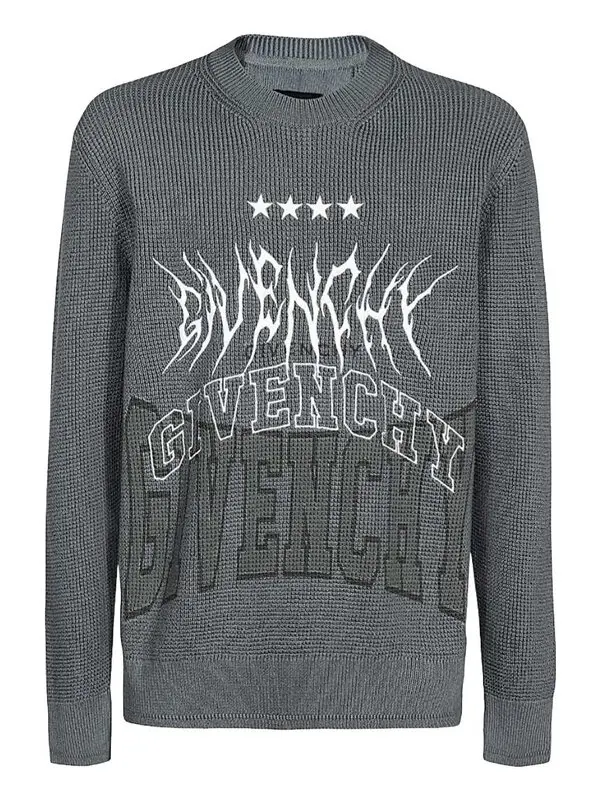 Givenchy Long-sleeved Crewneck Sweater - Gray
