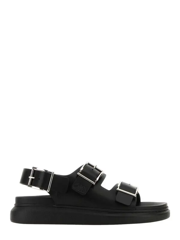 Alexander McQueen Double Buckle Platform Sandals - Black