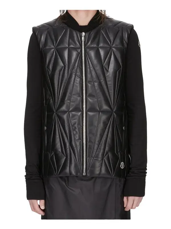 Moncler Geocamo Zip-up Flight Vest - Black