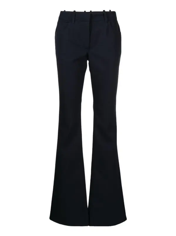 Off-White Low-rise Flared Trousers - Black