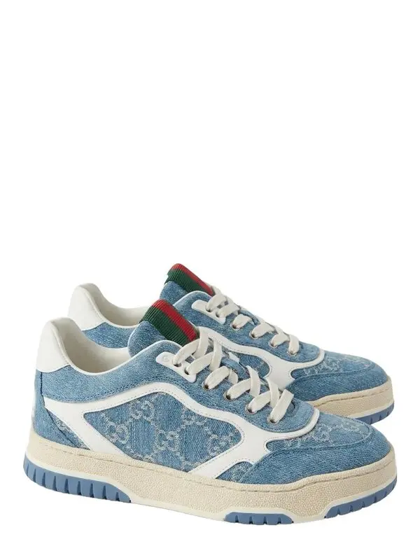 Gucci Re-web' Denim Sneakers - Blue