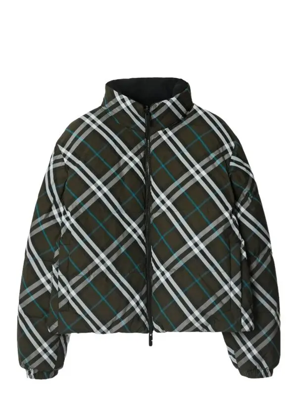 Burberry Reversible Checked Puffer Jacket - Comfortable Brown