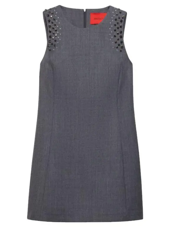 MAXCO. Max&co. Embellished Sleeveless Dress - Grey