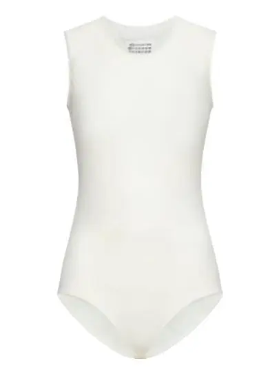 MAISON MARGIELA Sleeveless Crewneck Bodysuit - White