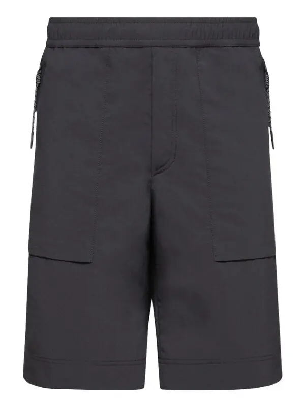 Moncler Logo Patch Drawstring Shorts - Black