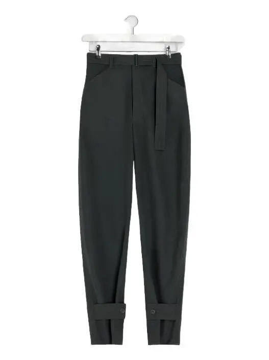 LEMAIRE Belted Tailored Trousers - Coal
