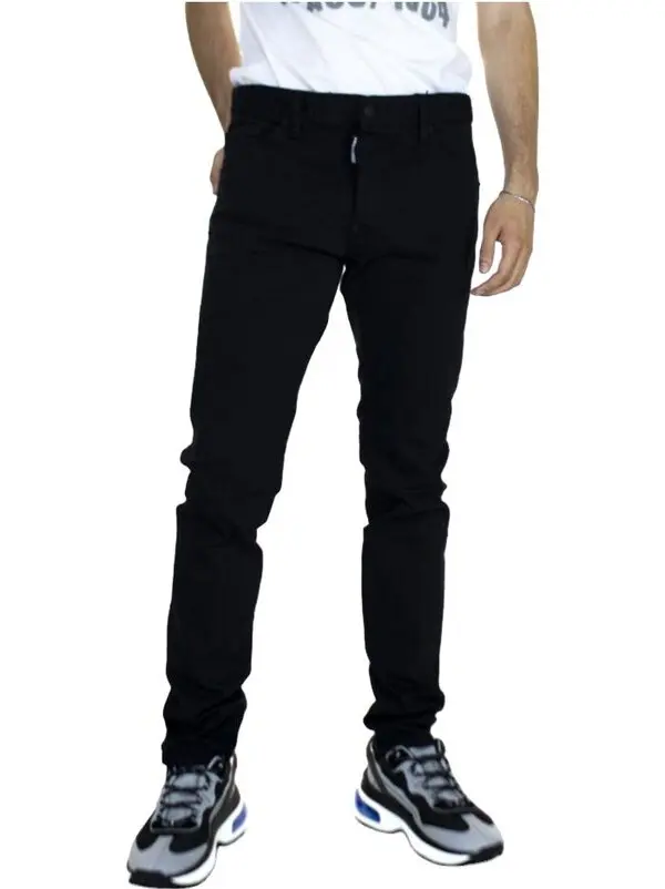 Dsquared2 Logo Patch Low-rise Trousers - Black