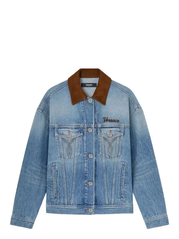 Versace Button-up Denim Jacket - Blue