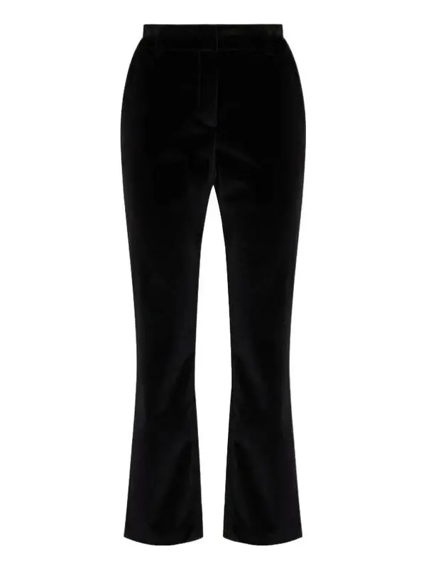 La DoubleJ Flared-leg Cotton Trousers - Black