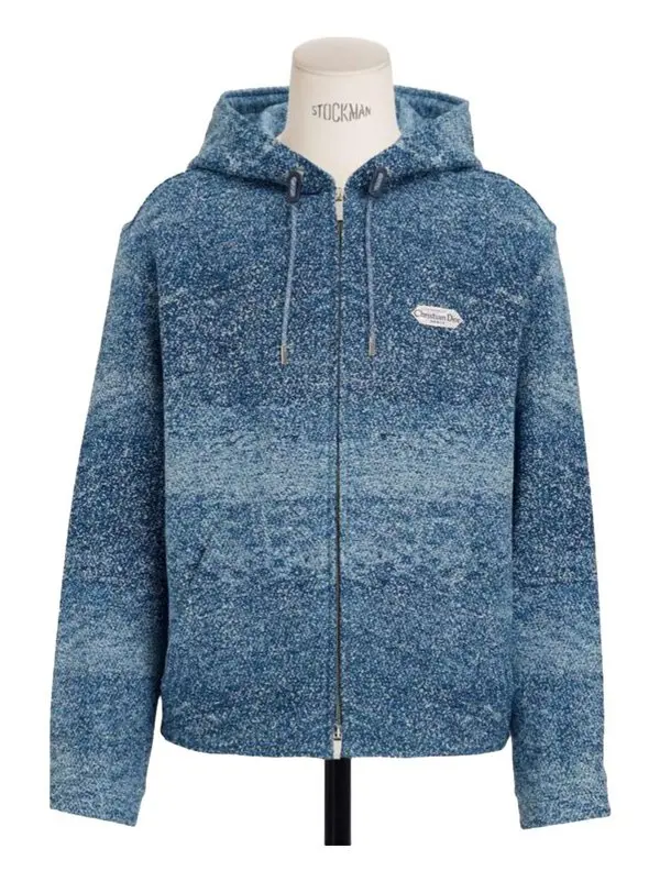 Dior Drawstring Zip-up Jacket - Blue
