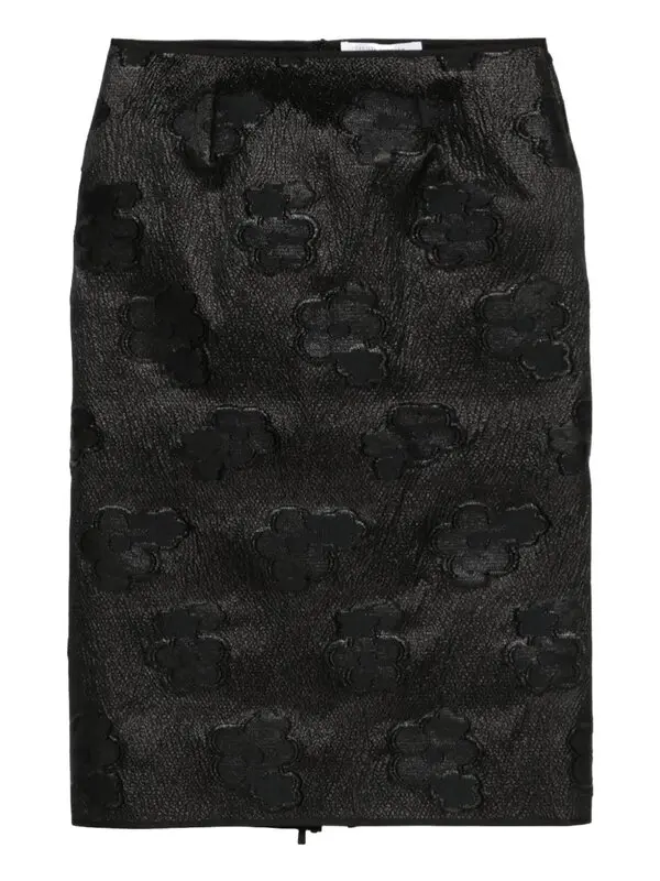 Cecilie Bahnsen Floral Pencil Skirt - Black