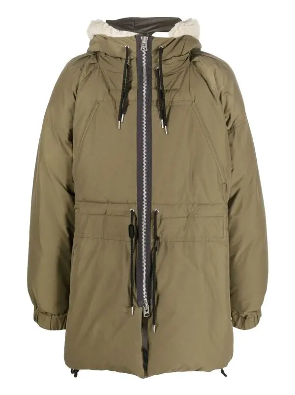 Sacai Parka With Drawstring Waist - Brown