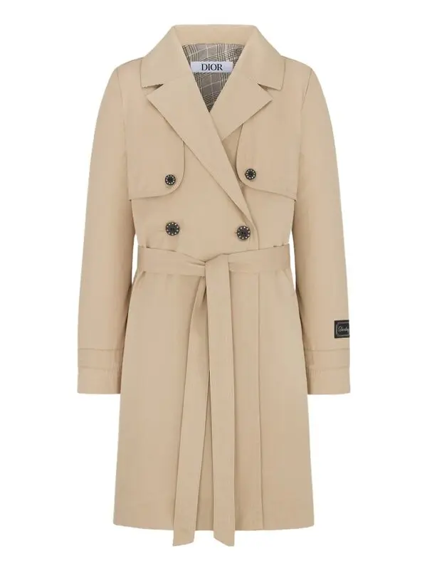 Dior Long-sleeved Belted Trench Coat - Beige