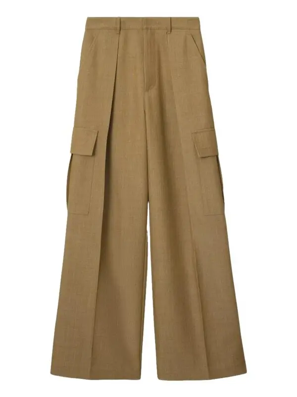 Burberry Pleated Cargo Trousers - Beige/honey