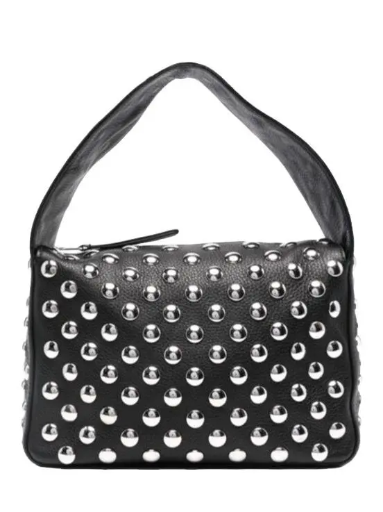 Khaite Elena Logo Shoulder Bag - Black