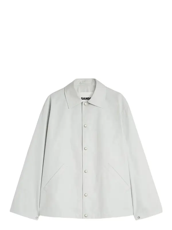 JIL SANDER Logo Emblem Button Jacket - Grey