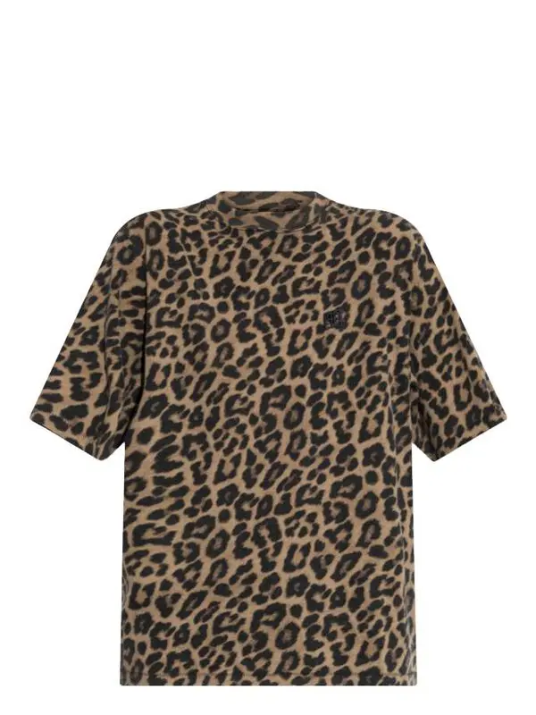 ANINE BING Leopard Print Oversized T-shirt - Black
